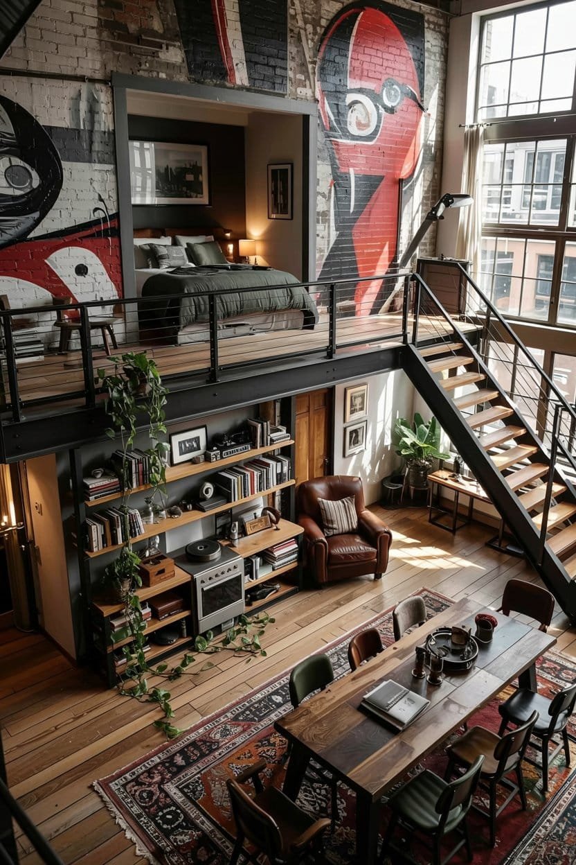 16 Stunning Modern Industrial Loft Designs for Urban Living - Shinku Studio