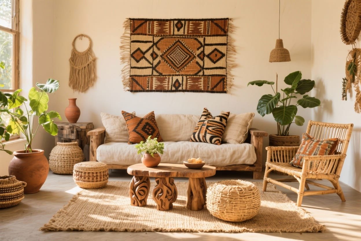 9 Afro-chic Decor Ideas Using Natural Fibres, Wood & Handmade Art ...